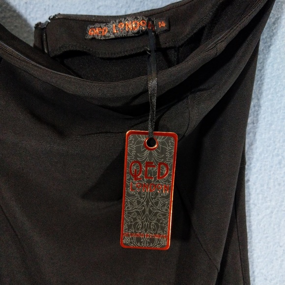 QED London | Dresses | Nwt Qed London Strapless Black Dress | Poshmark